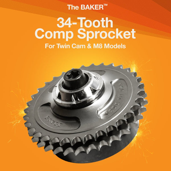 34-Tooth Compensator Sprocket for Twin Cam & M8 Models - BAKER Drivetrain